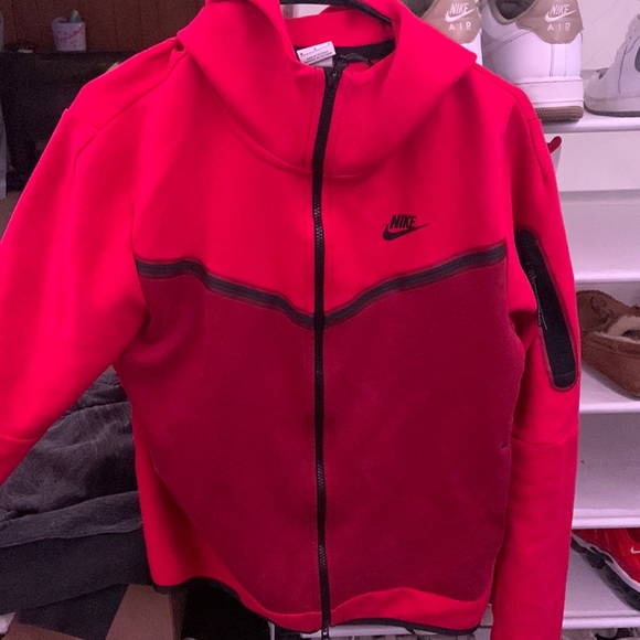 Nike | Sweaters | Pomegranate Red Mens Nike Tech Fleece | Poshmark